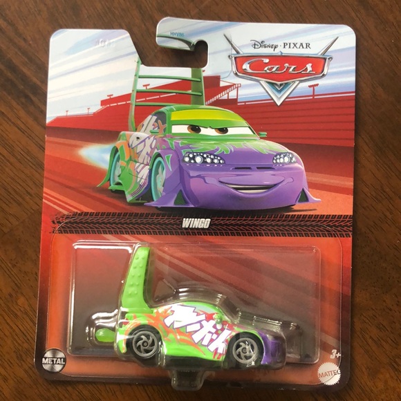 Mattel | Toys | Disney Pixar Cars Wingo Toy Car Green And Purple | Poshmark